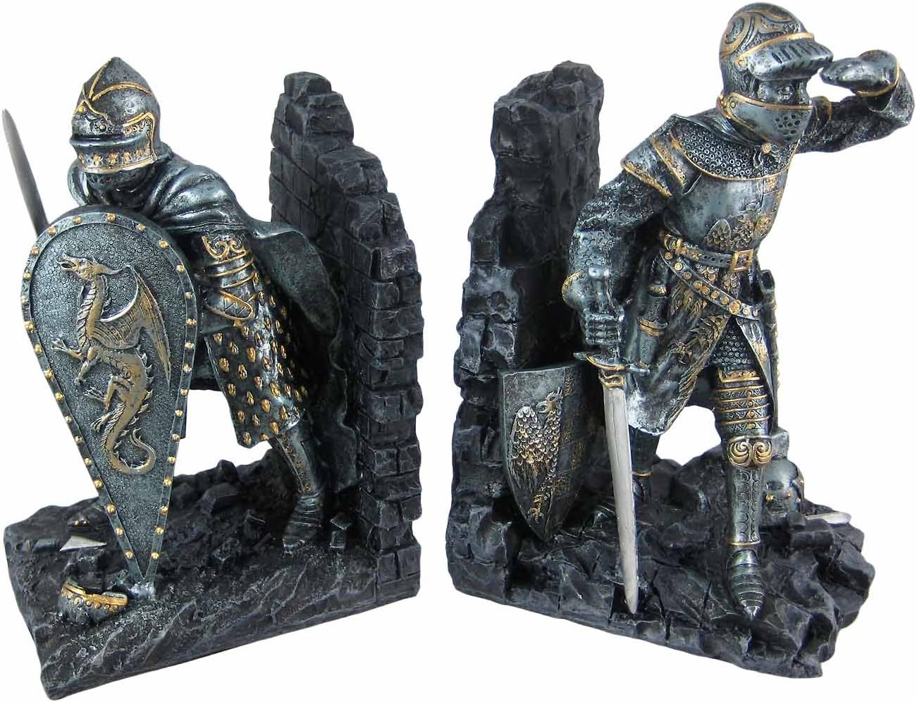 Amazon.com: Medieval Knight Bookends Book Ends Armor Decor : Home & Kitchen