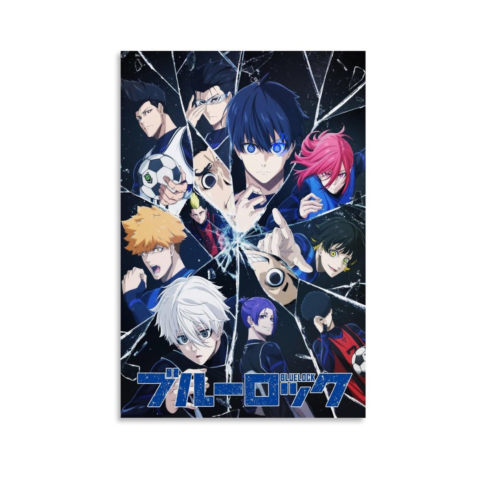 Amazon.com: Blue Lock Anime Poster Poster 90s Canvas Wall Art Room ...