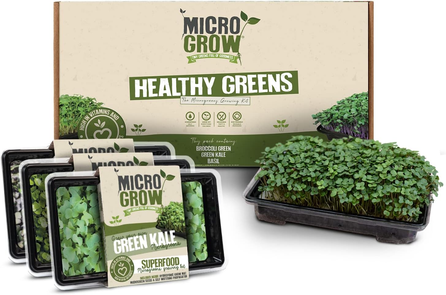 Grow Sow Simple Grow Your Own Micro Greens Selection Kit | MicroGrow 3 ...