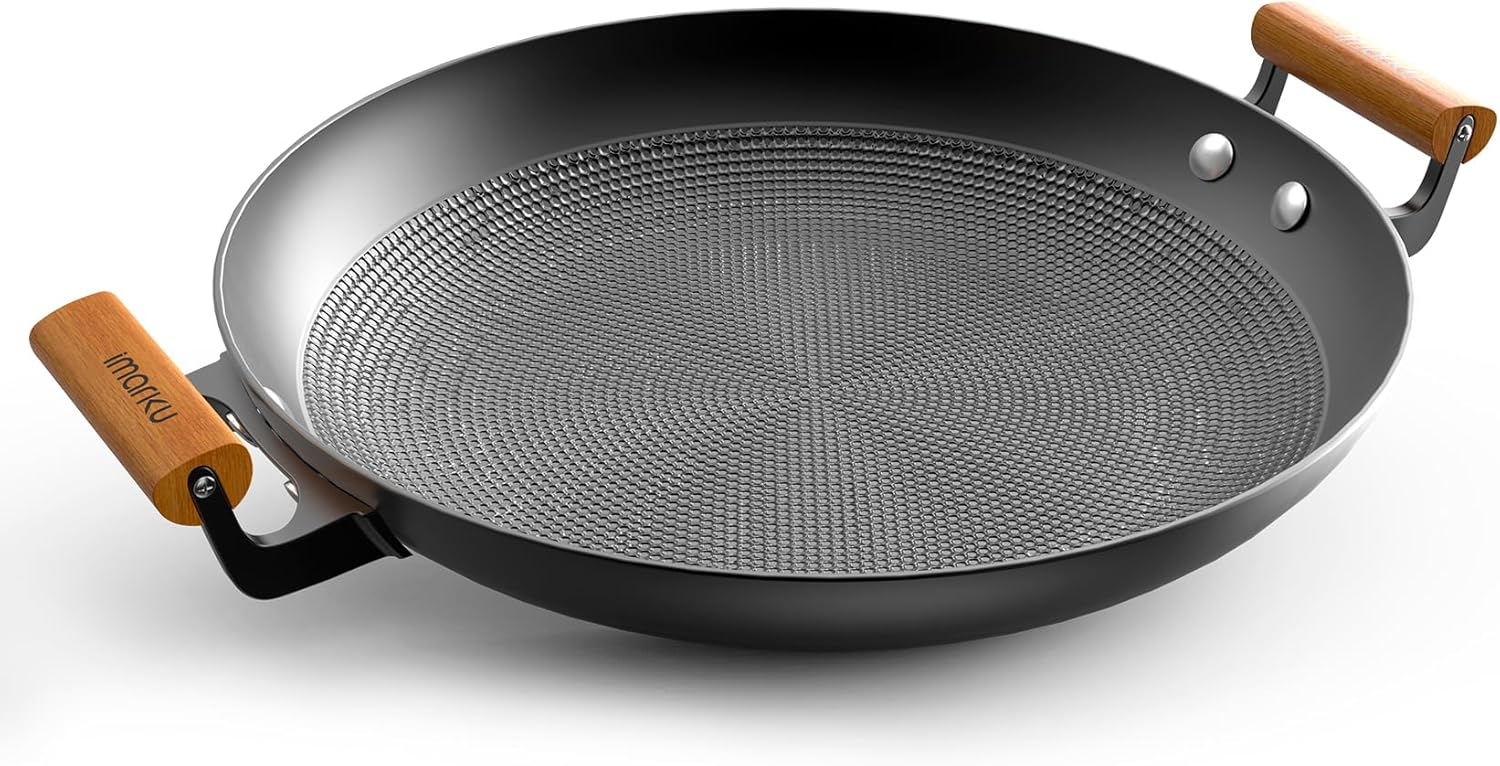 Amazon.com: imarku Non Stick Frying Pan, 14 Inch Large Cast Iron ...