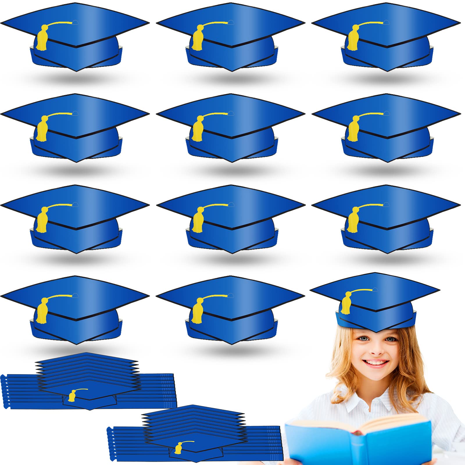 Blue Graduation Cap And Diploma