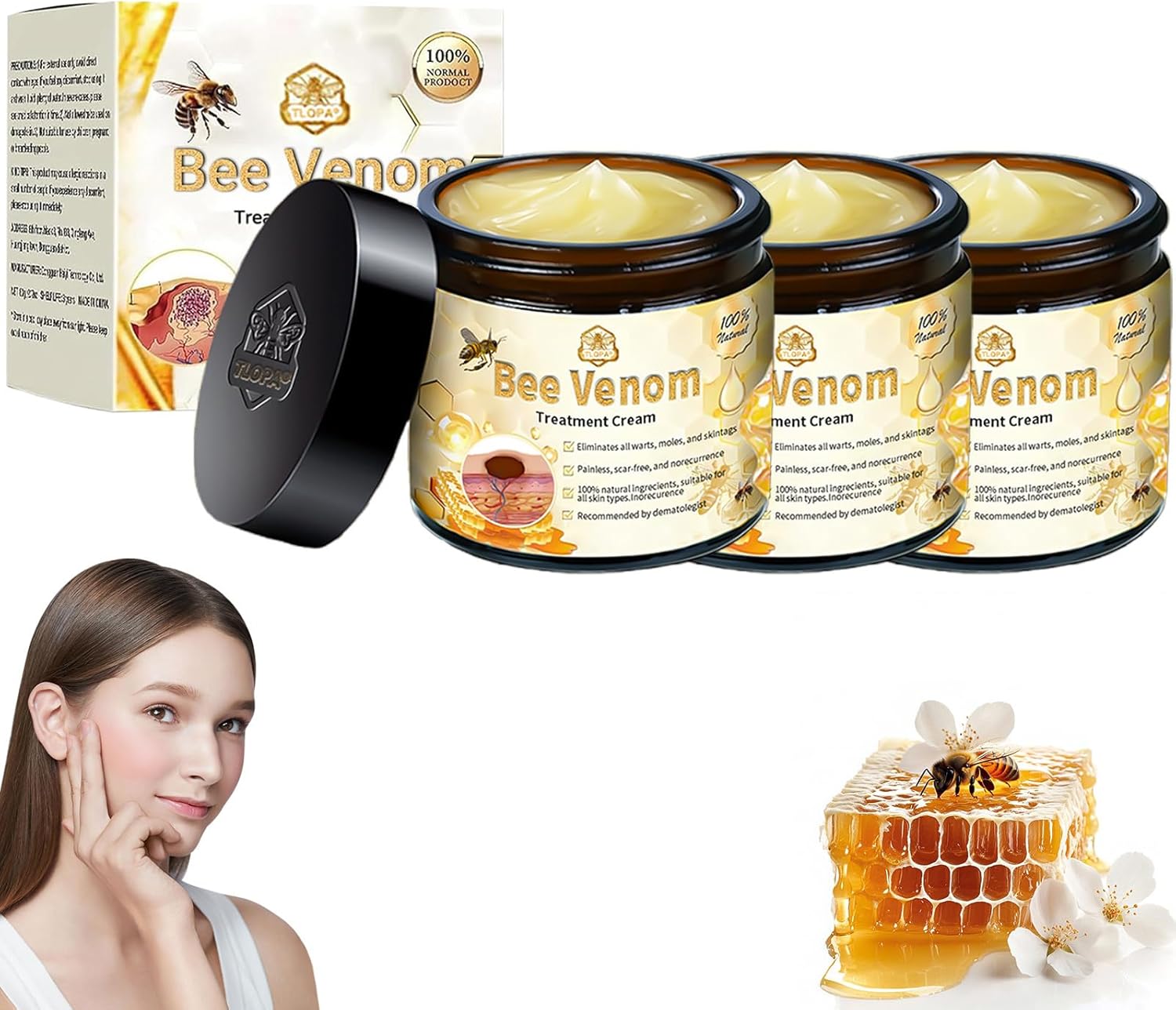 Bee Cream, Professional Bee Venom Skin Cream, Bee Venom Serum for All ...