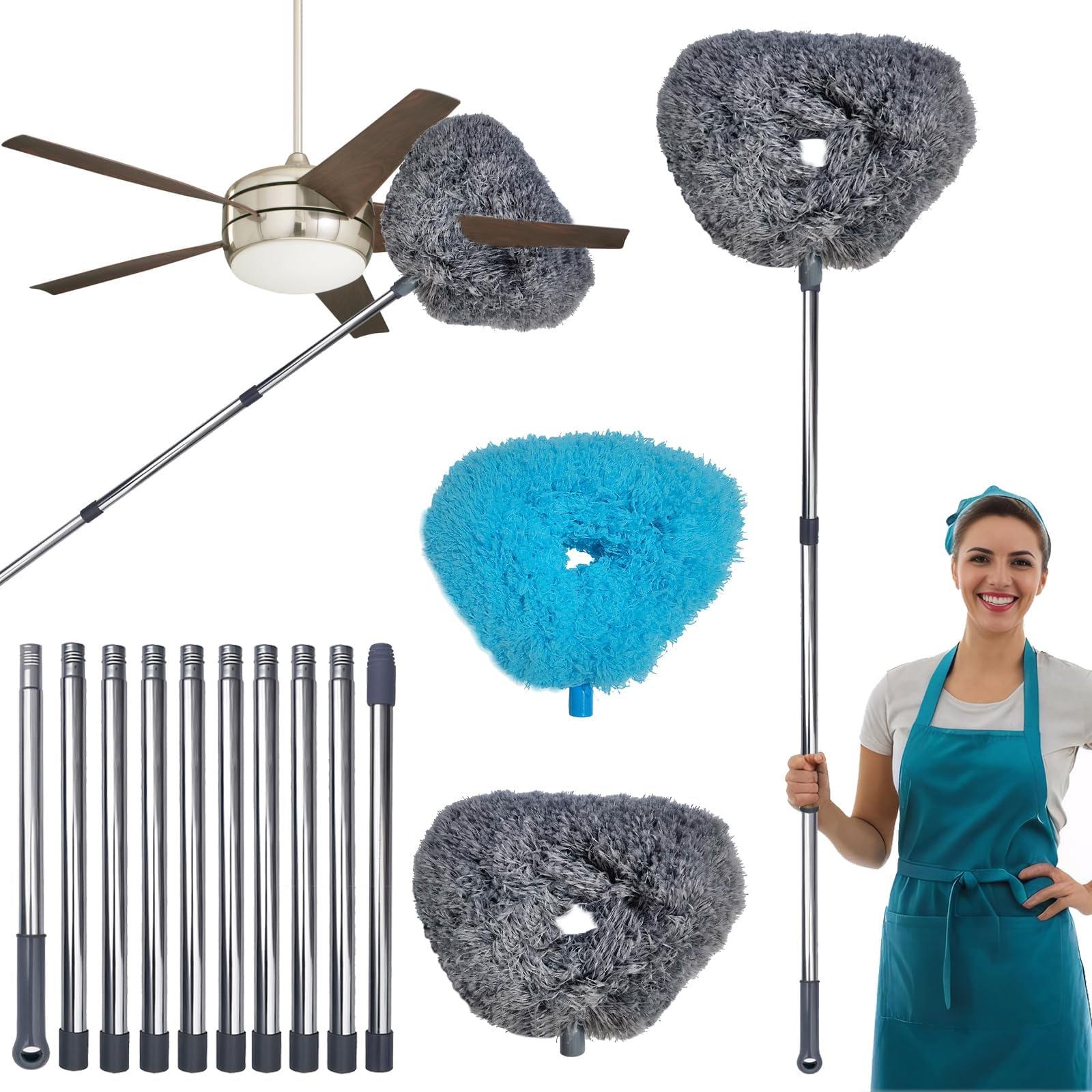 Amazon.com: 4 Pack 20+ Feet High Reach Dusting Kit with 3-14 ft ...