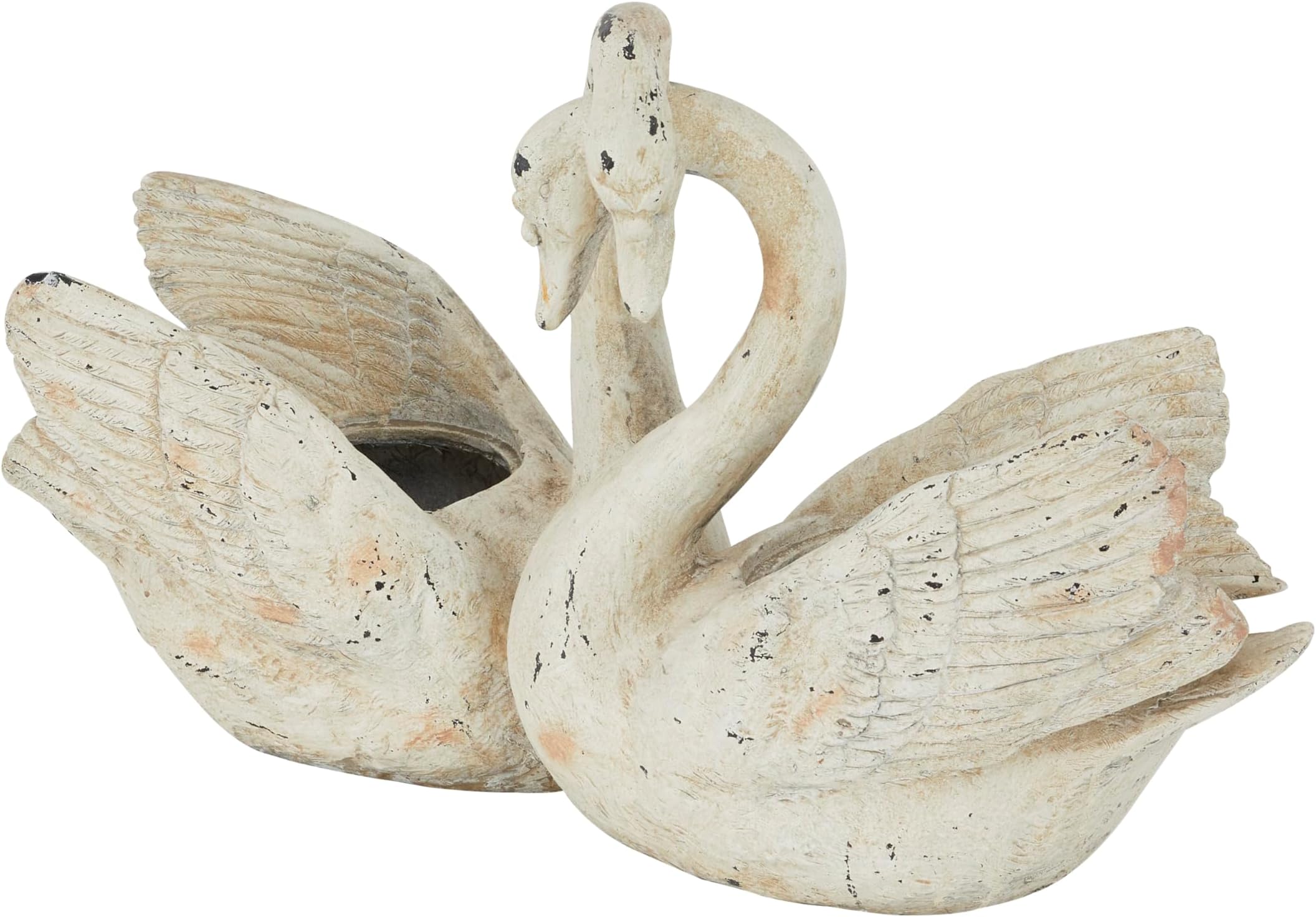 Amazon.com: Deco 79 Magnesium Oxide Swan Indoor Outdoor Planter ...