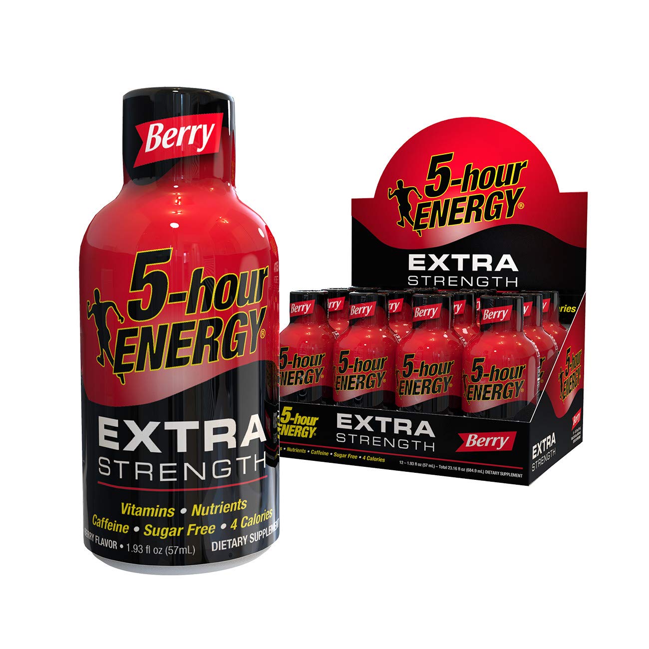 Amazon.com : 5-hour ENERGY Shot, Extra Strength Berry, 1.93 Oz, 12 ...