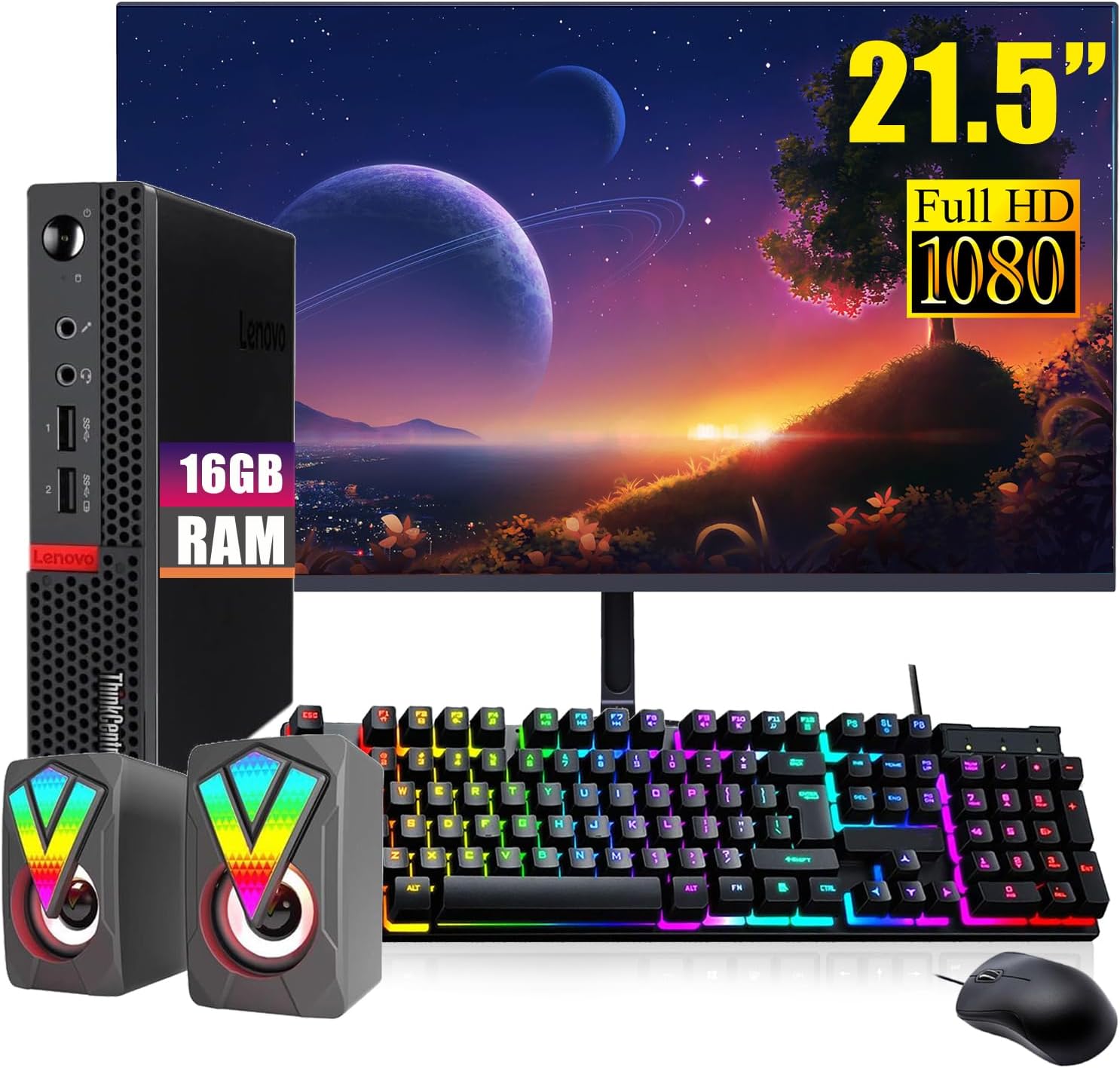 Amazon.com: Lenovo ThinkCentre M910q Tiny Desktop Computer Mini PC, 21. ...