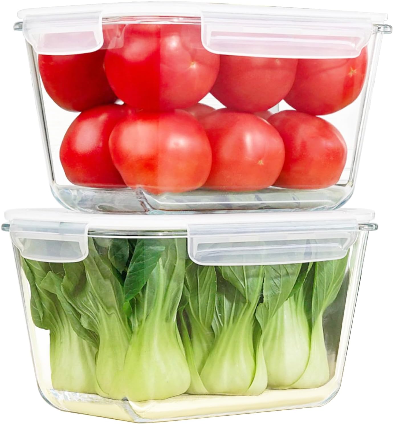 Amazon.com: GRZJOPP 88Oz 2 Pcs Large Glass Food Storage Containers ...