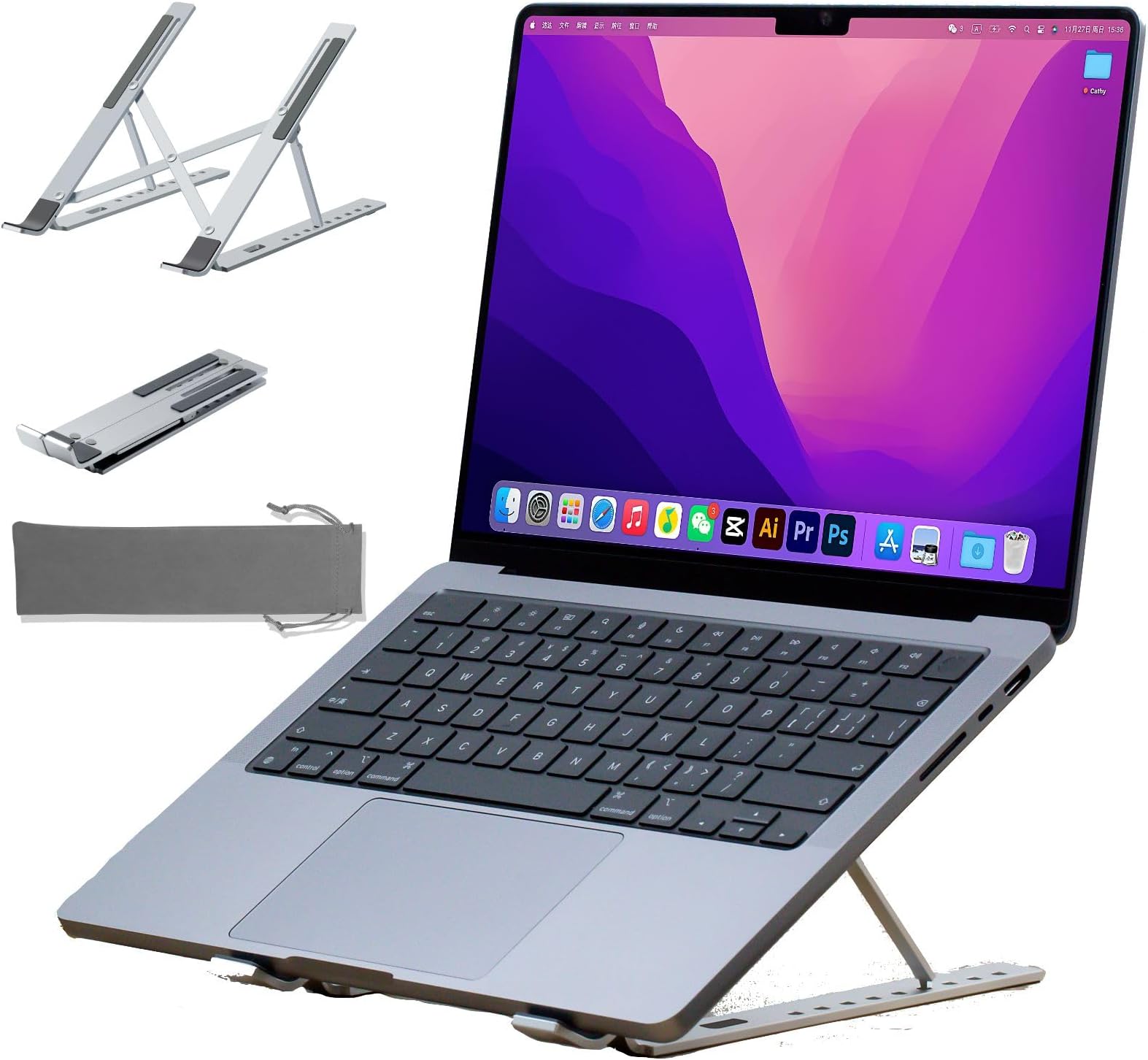 Amazon.com: MOFT Folding Laptop Stand Lap Desk, Portable & Mini ...