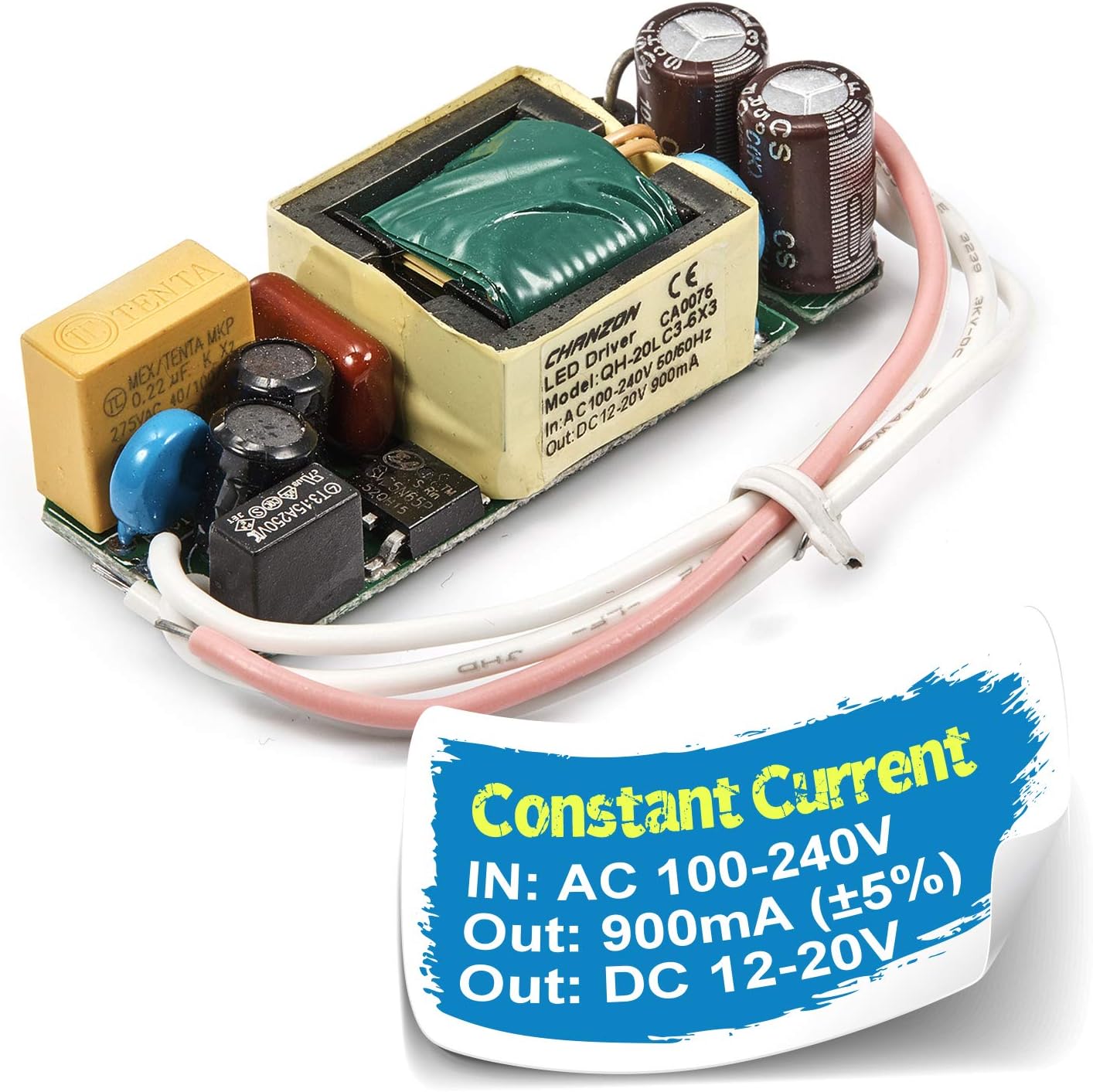 Chanzon LED Driver 900mA (Constant Current Output) 12V-20V (Input 85 ...