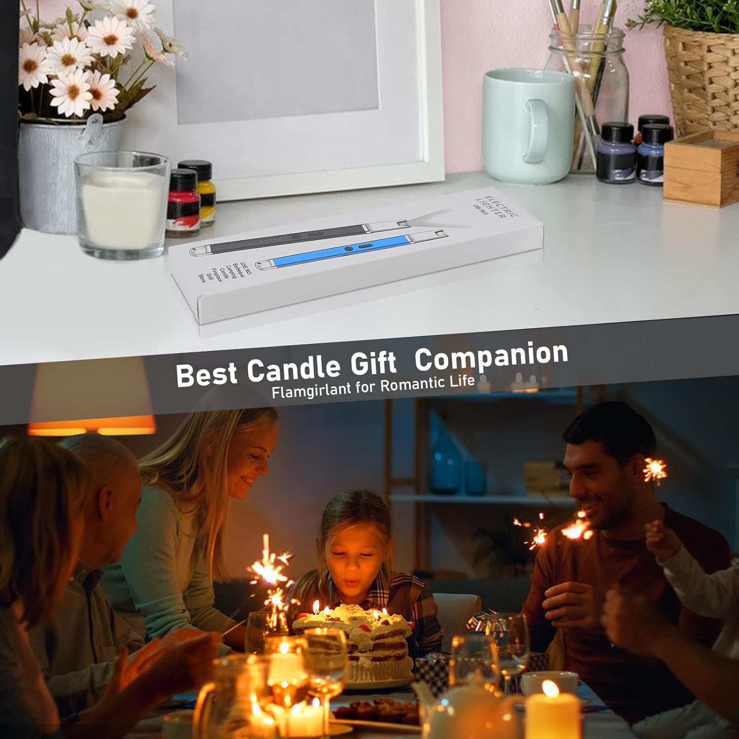 Aneagle Lighter Electric Candle Lighter 2 Packs Upgraded Rechargeable ...