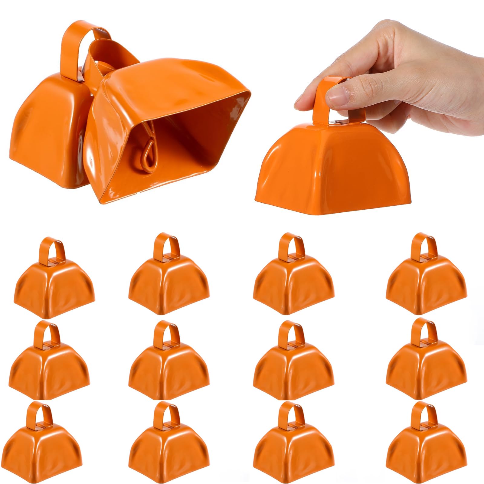 Amazon.com: 12 Pcs Metal Cowbells with Handle, Cow Bells Noise Makers ...