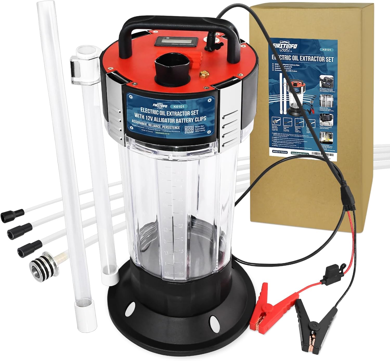 Amazon.com: FIRSTINFO K6101 5.5L Electric Oil Vacuum Extractor | 12V ...