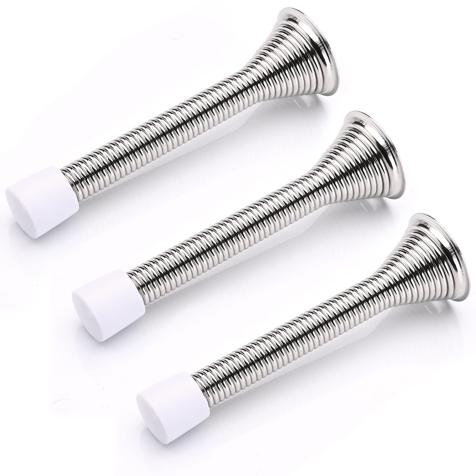 Melofo 85 mm Spring Door Stop 3 Pack Wall Mounted Spring Door Stopper ...