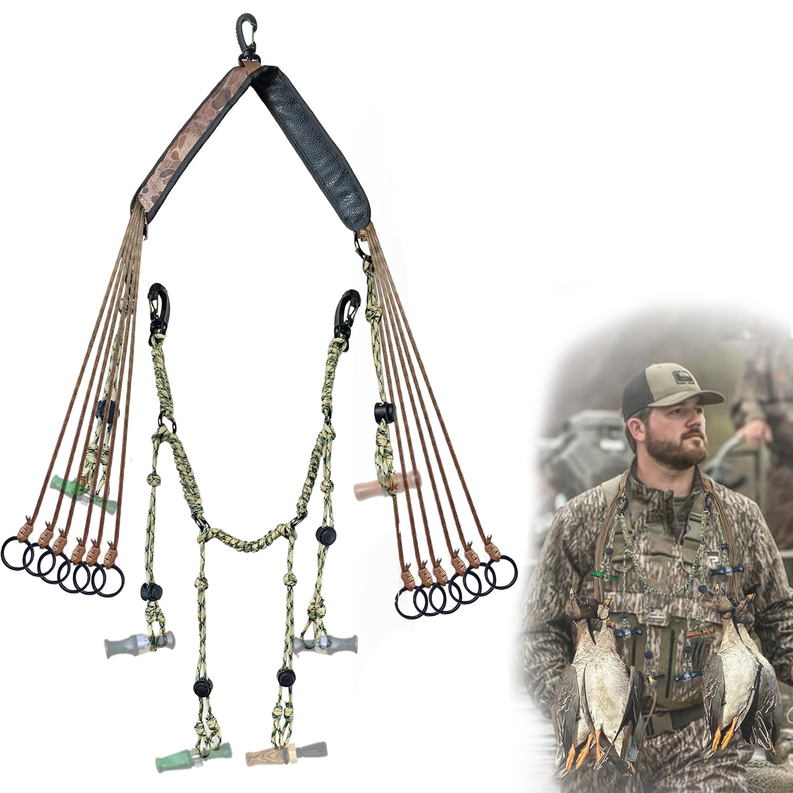 Amazon.com : Vecacosic 2 in 1 Duck Call Lanyard Duck Strap Carrier for ...