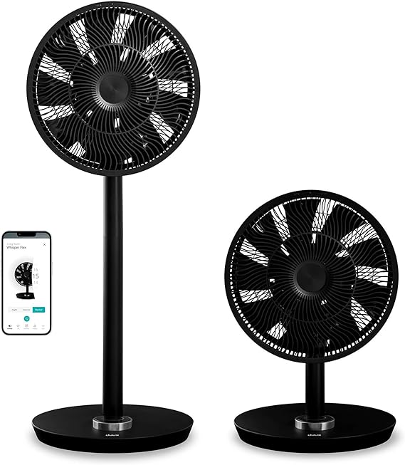 Duux Whisper Flex Smart Standing Fan, with Remote Control, Alexa ...