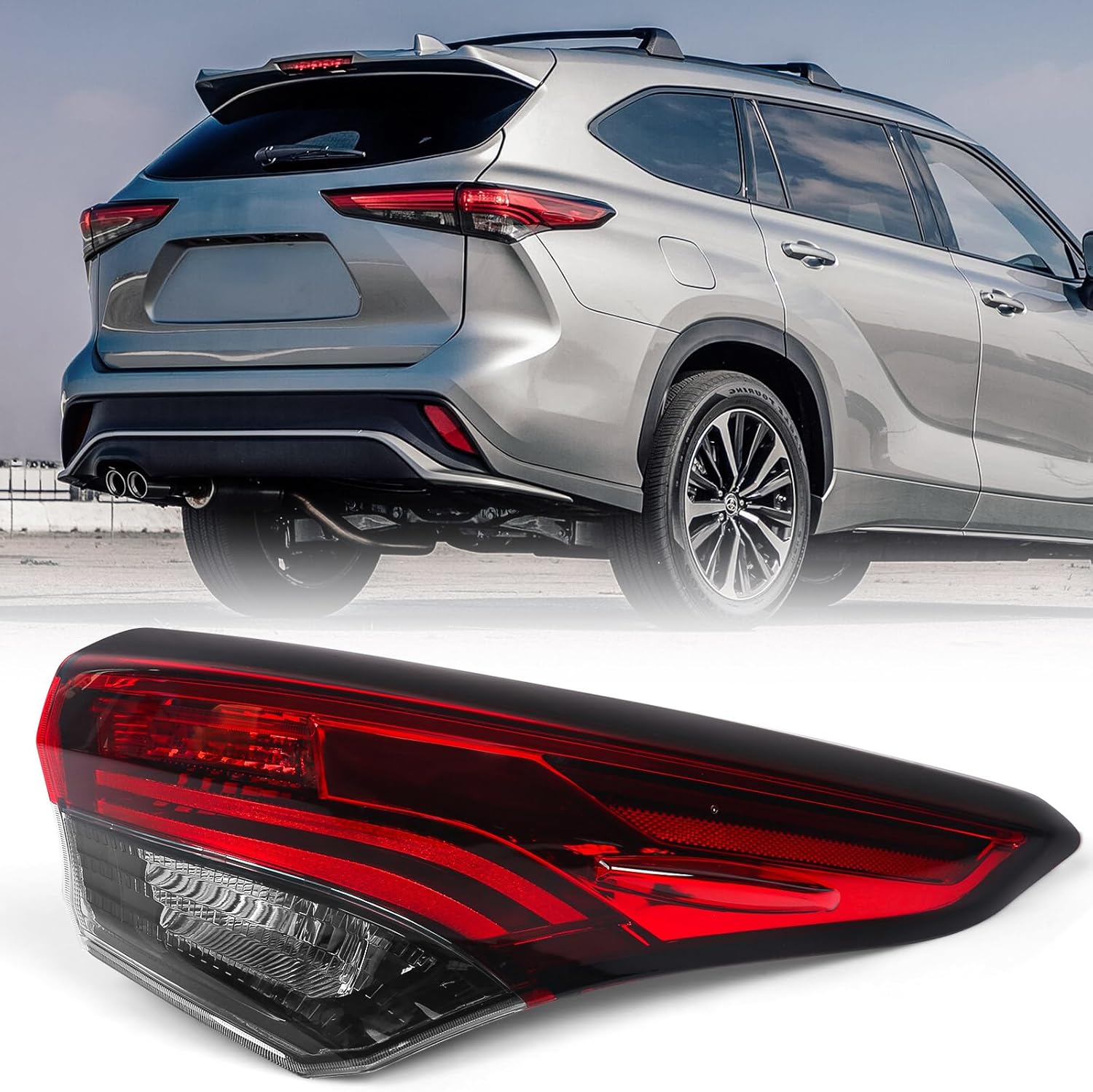 Amazon.com: Huray Right Outer Tail Light for Toyota Highlander 2020 ...