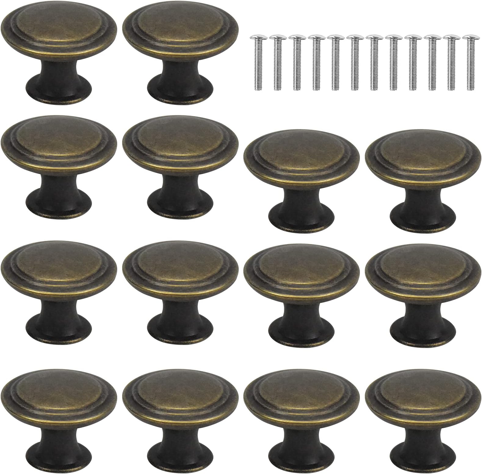 Jinlaili 10PCS Vintage Pomelli per Porta, 35MM Retro Pomolo per Mobile ...