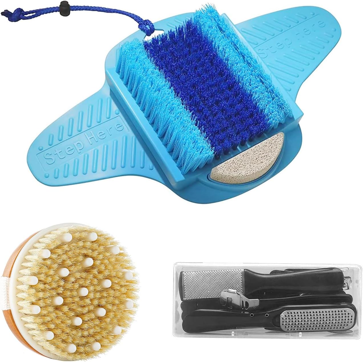 Amazon.com: QYYDWN Shower Foot Scrubber with Pumice Stone, Foot Clean ...