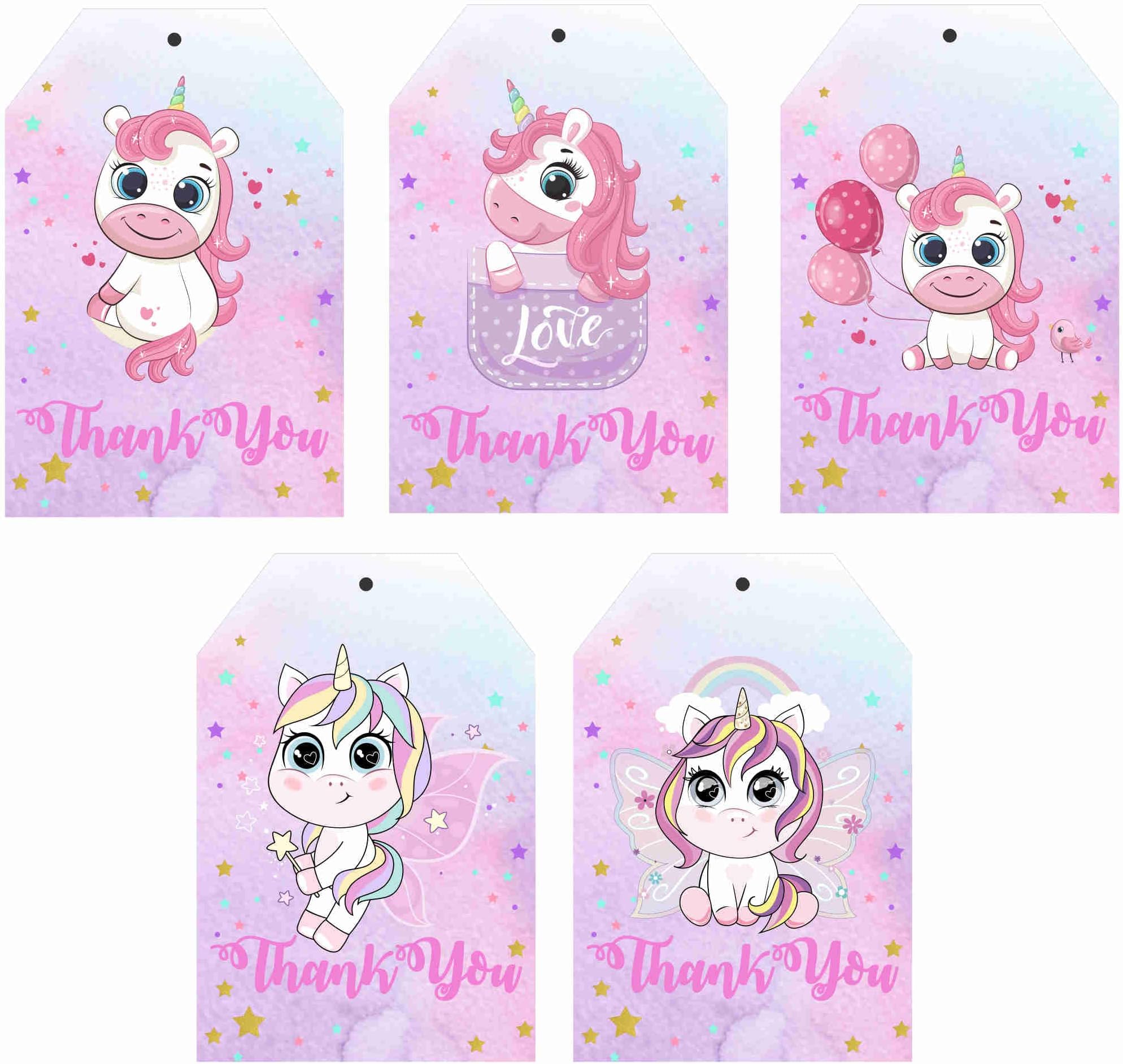 Clickedin - Thank You Party Tags, (4 Designs) Pack of 50 Pieces Perfect ...