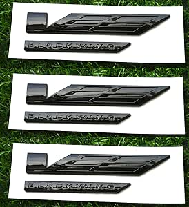 Amazon.com: 3Pcs V-Blackwing Emblems V-Series Black Out Blackwing Badge ...
