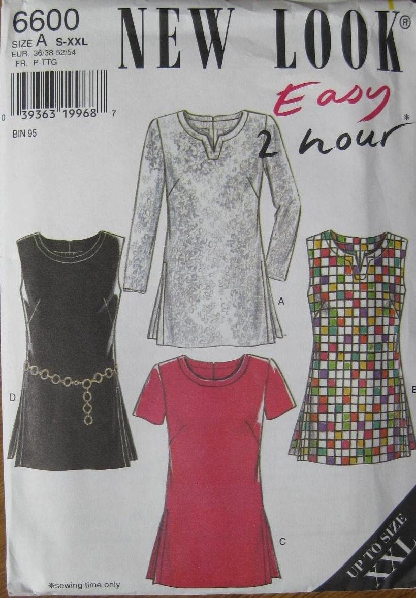 Amazon.com: New Look Easy 2 Hour Pattern 6600 Misses Top Sizes S-XXL ...