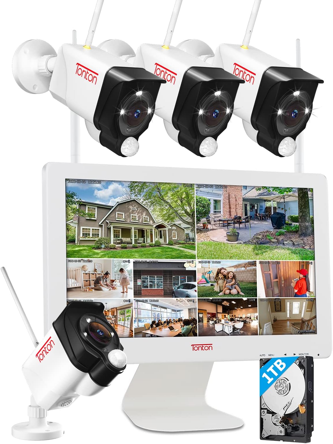 Amazon.com : [2K&2 Way Audio&Dual WiFi] Tonton Wireless All-in-One ...