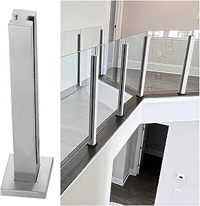 Amazon.com: Glass Balustrade Post Glass Railing Post Hallway Platform ...