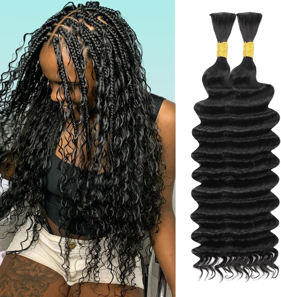 Amazon.com : Miss Lee Human Braiding Hair for Boho Knotless Braids Bulk ...