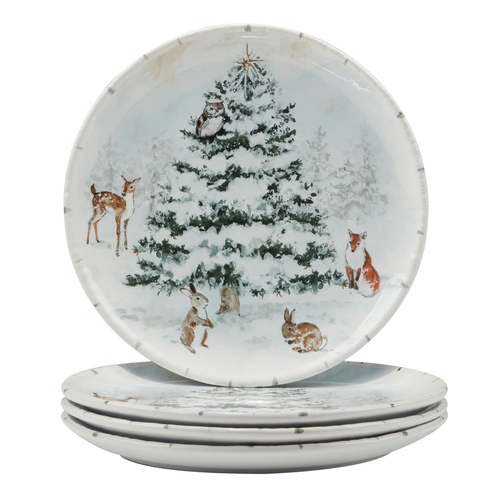 Amazon.com | Certified International Winter Frost 11.25" Dinner Plates ...