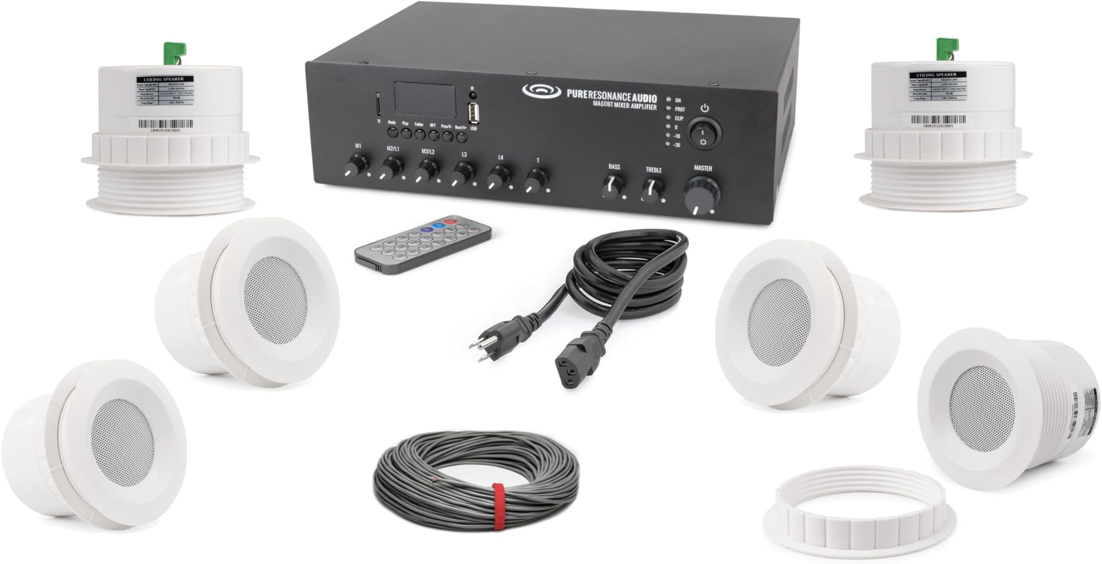 Amazon.com: Pure Resonance Audio Restaurant Sound System with Ceiling ...