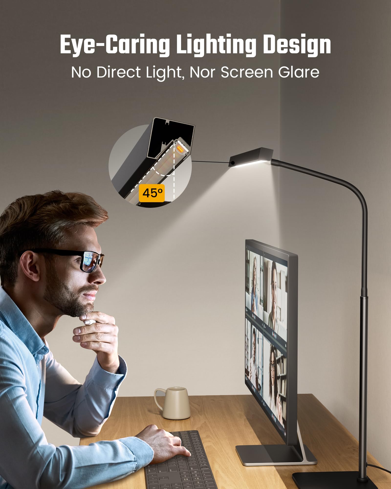 Snapklik.com : SUPERDANNY LED Desk Lamp For Home Office, Eye-Caring ...