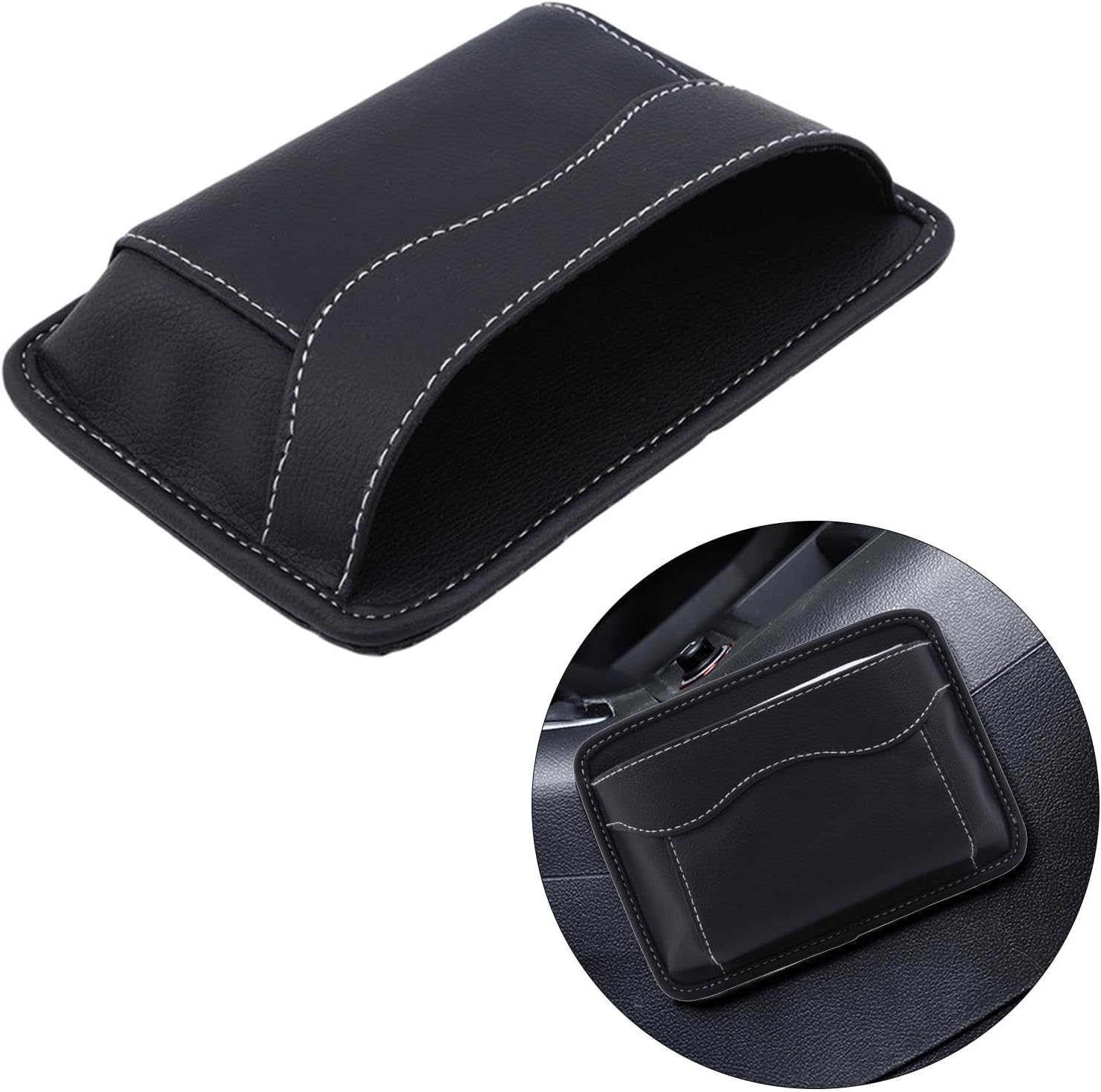 XMANX Car seat side pocket organizer, PU leather mini storage bag for ...