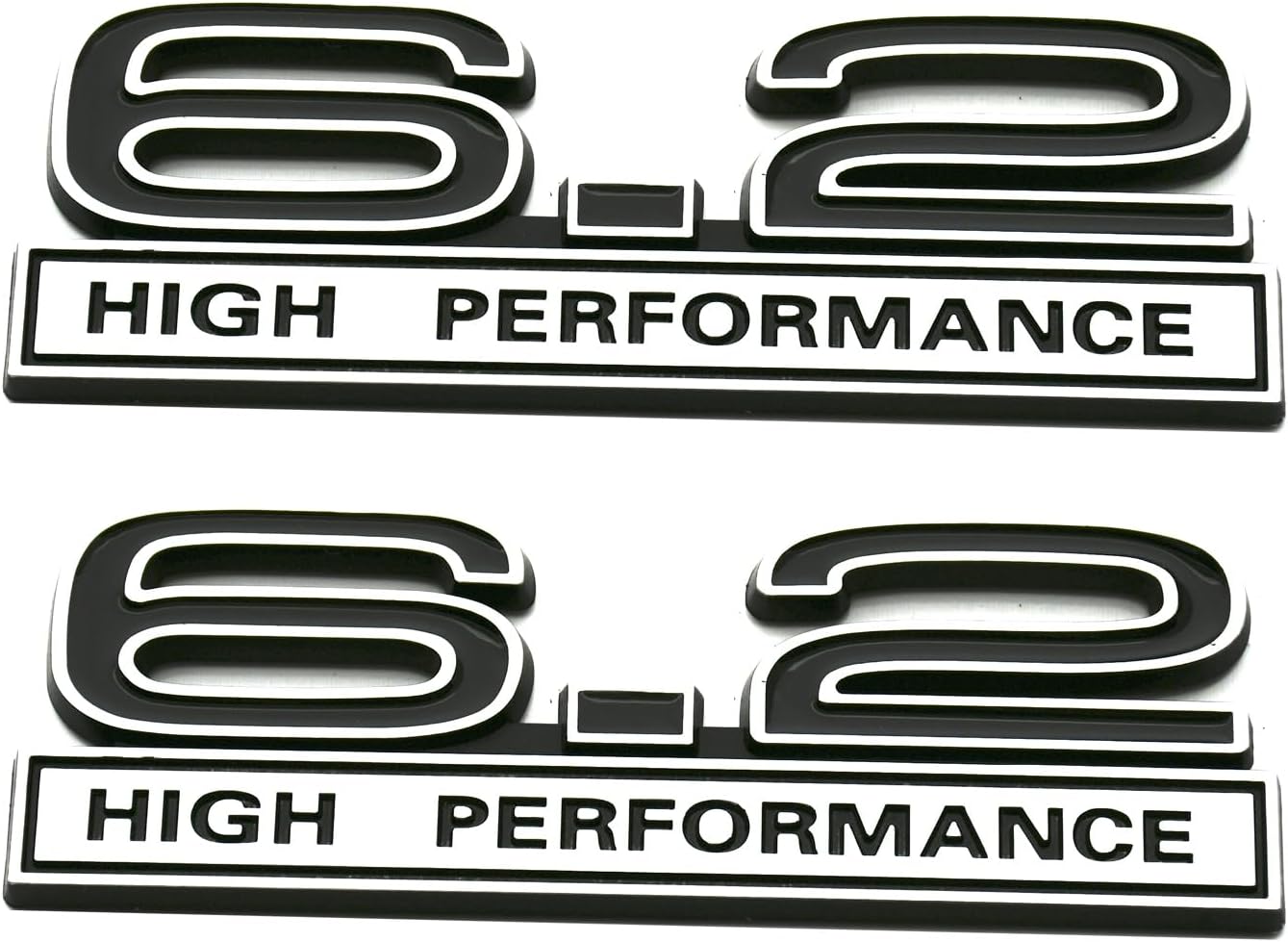Amazon.com: Pair Set 6.2 High Performance Logo Emblem Engine Badge 3D ...