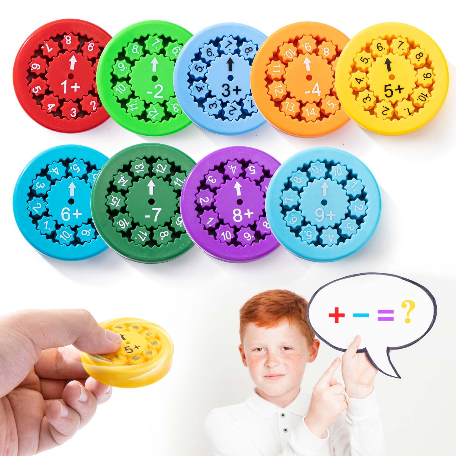 Amazon.com: Math Fidget Spinners, 9pcs Math Fidget Toy Addition ...