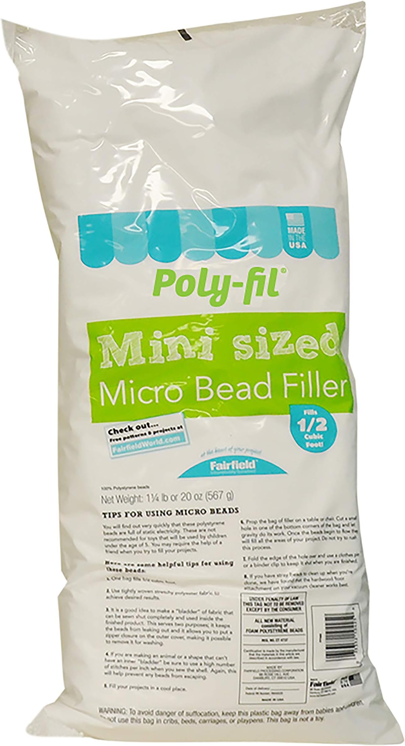 Amazon.com: Fairfield Poly-Fil Mini, Premium Micro Bead Filler ...