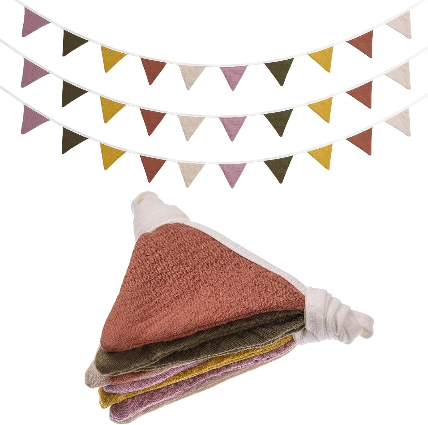 Amazon.com: 25.5ft Pennant Banner Flags, 3 Pcs Nursery Multicolor ...