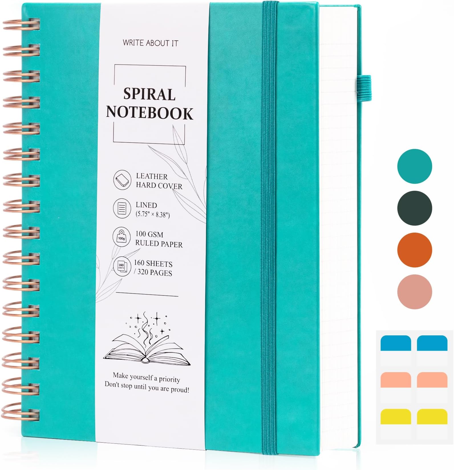 Notizbuch A5 Liniert, Hardcover Journal Notizblock Mit 100 GSM Dickes ...