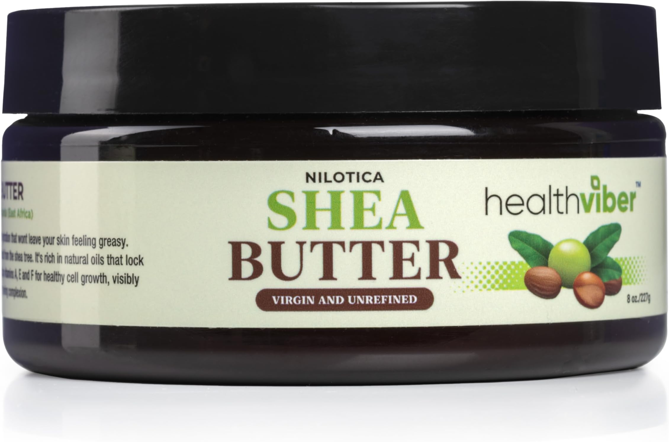 Amazon.com : HEALTHVIBER Organic Shea Butter 8oz - Raw Shea Butter for ...