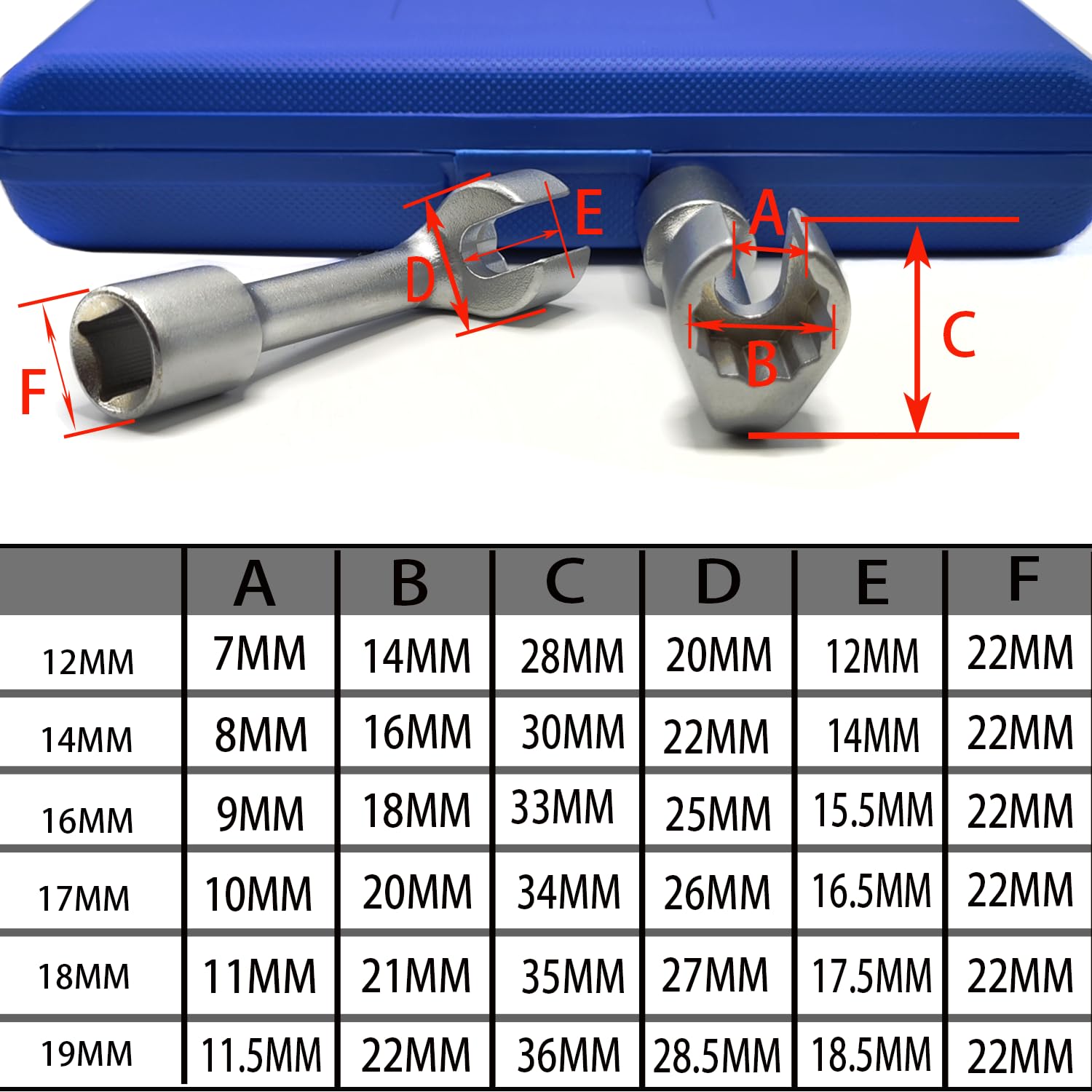 Snapklik.com : 6PCS 1/2" Dr.Injection Line Socket, L-Type Diesel Fuel ...