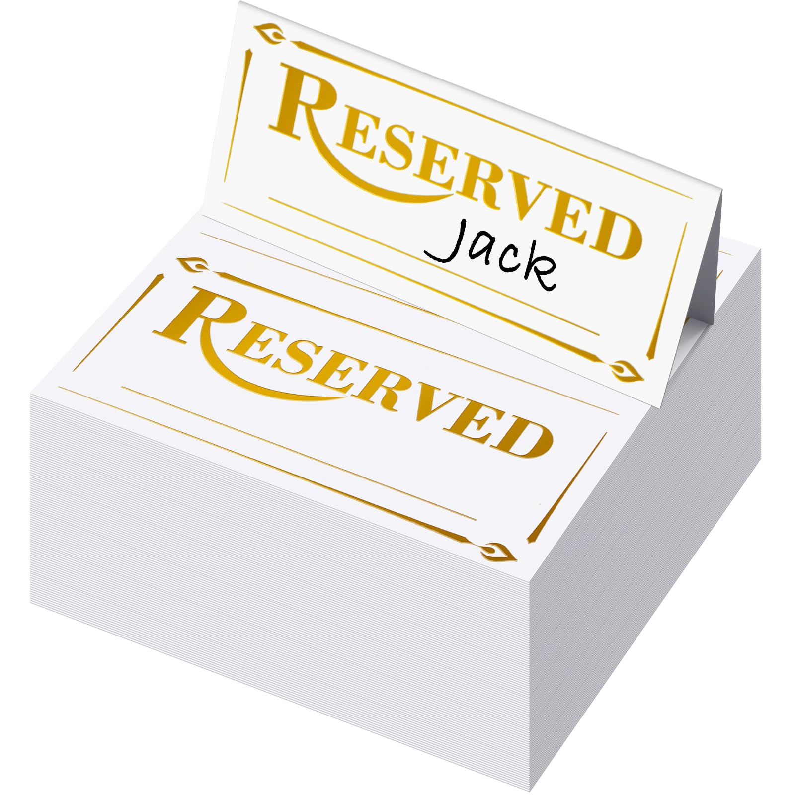 Amazon.com: Resurhang 300 Pcs Paper Table Reserved Sign with Name Line ...