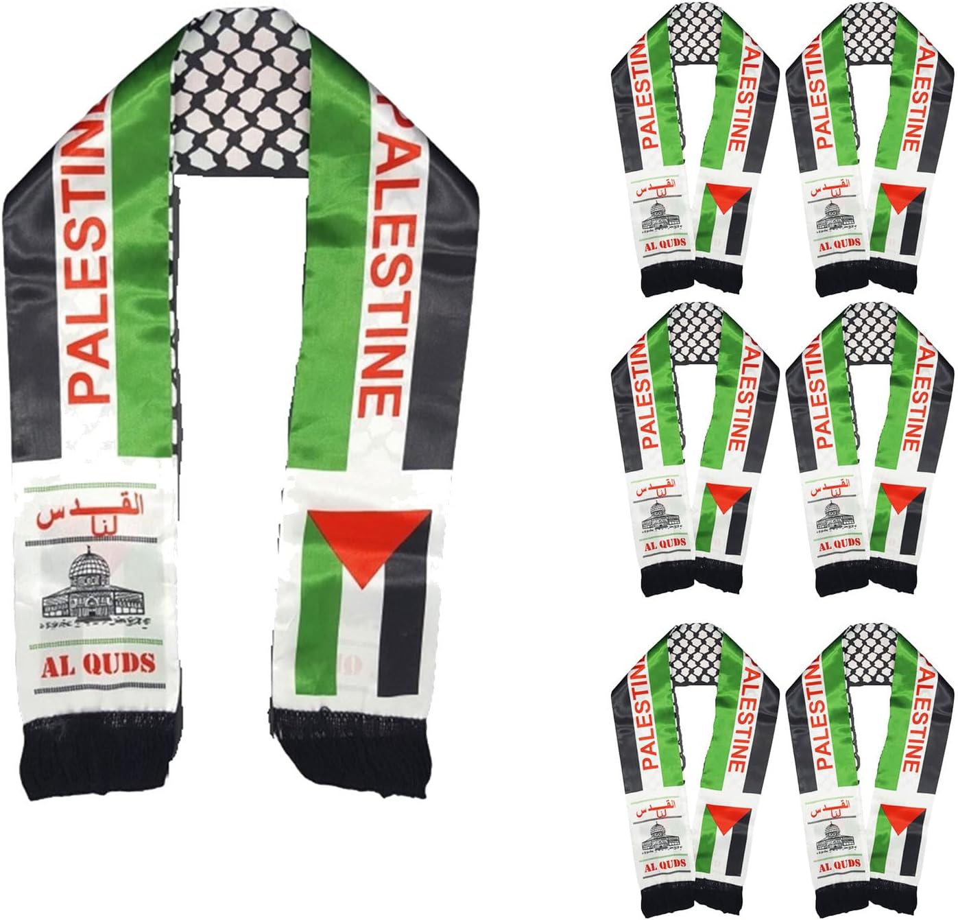 JCAKES Palestine Flag Scarf,Palestine Flag Shawl Sash Stole Wraps Scraf ...