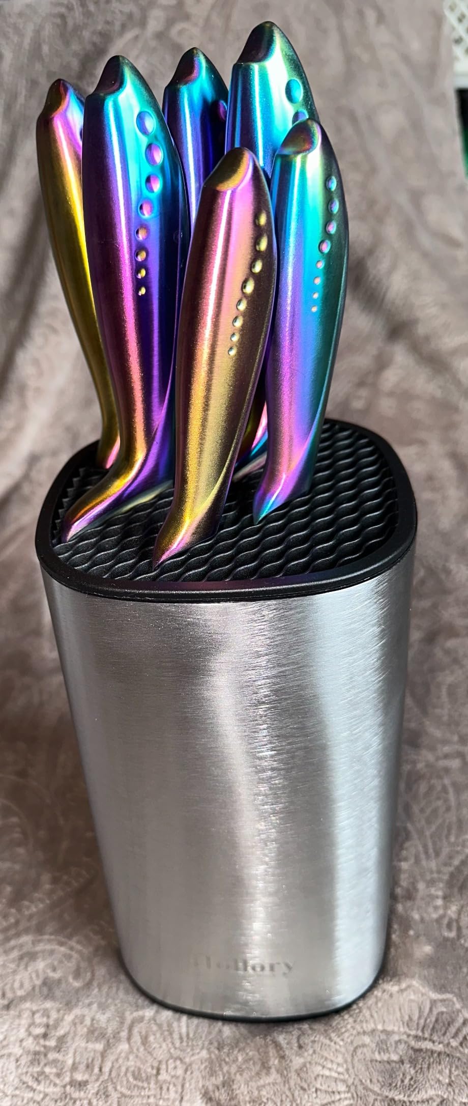 $15/mo - Finance Rainbow Knives Block Set 7 Pieces, Iridescent German ...