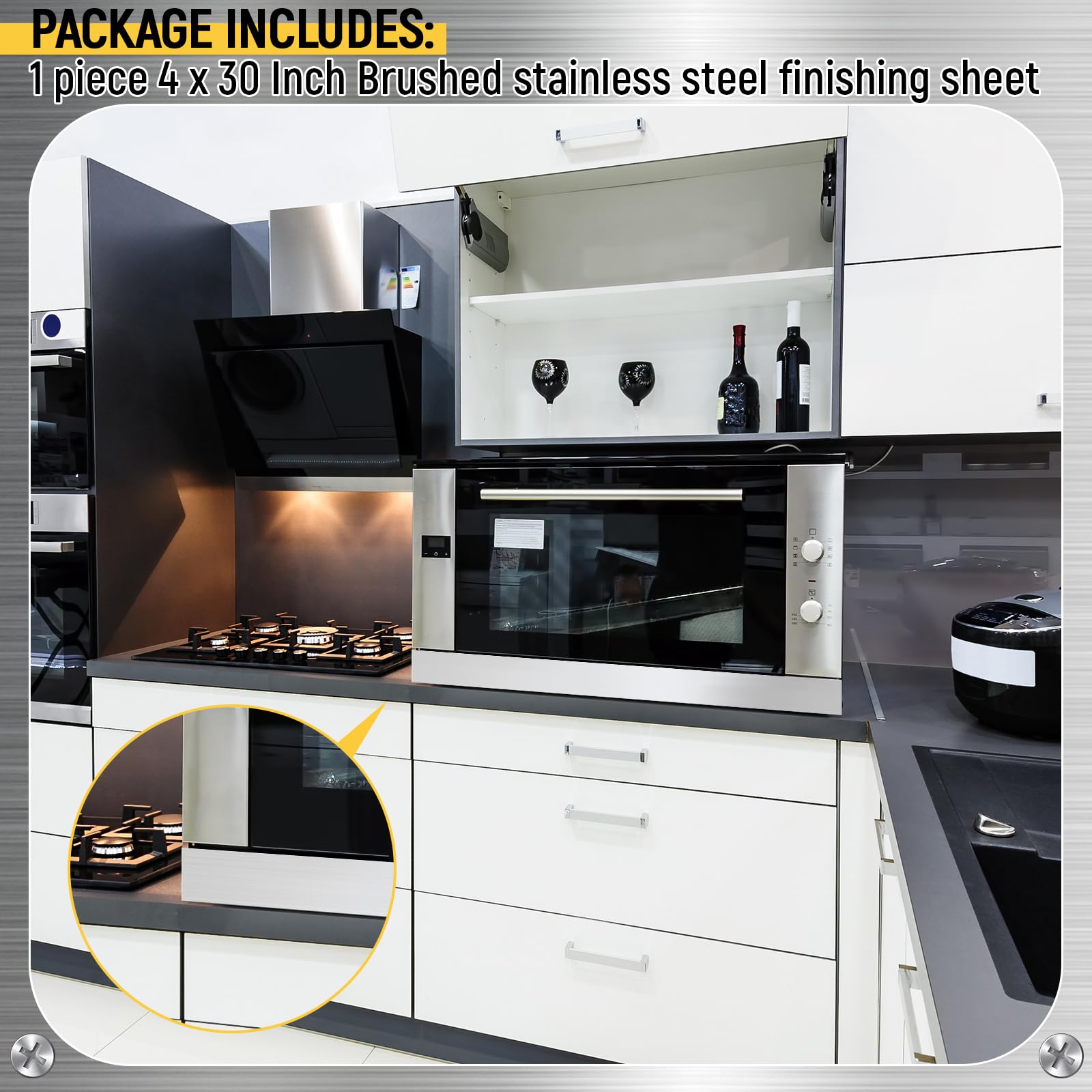 304 Brushed Stainless Steel Finishing Sheet Metal Gap Filler Trim Strip ...