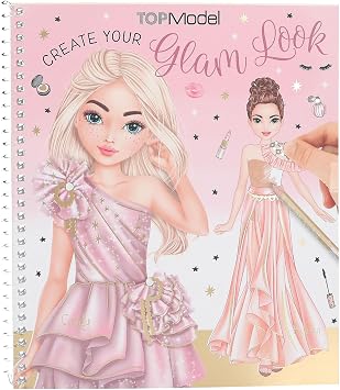 Depesche 13583 TOPModel Create Your Glam Look, 36 Pages Colouring Book ...