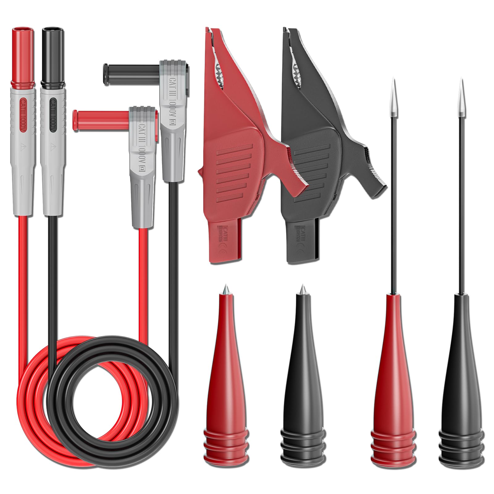 Snapklik.com : Goupchn Multimeter Test Leads Kit 8PCS Test Cable Set