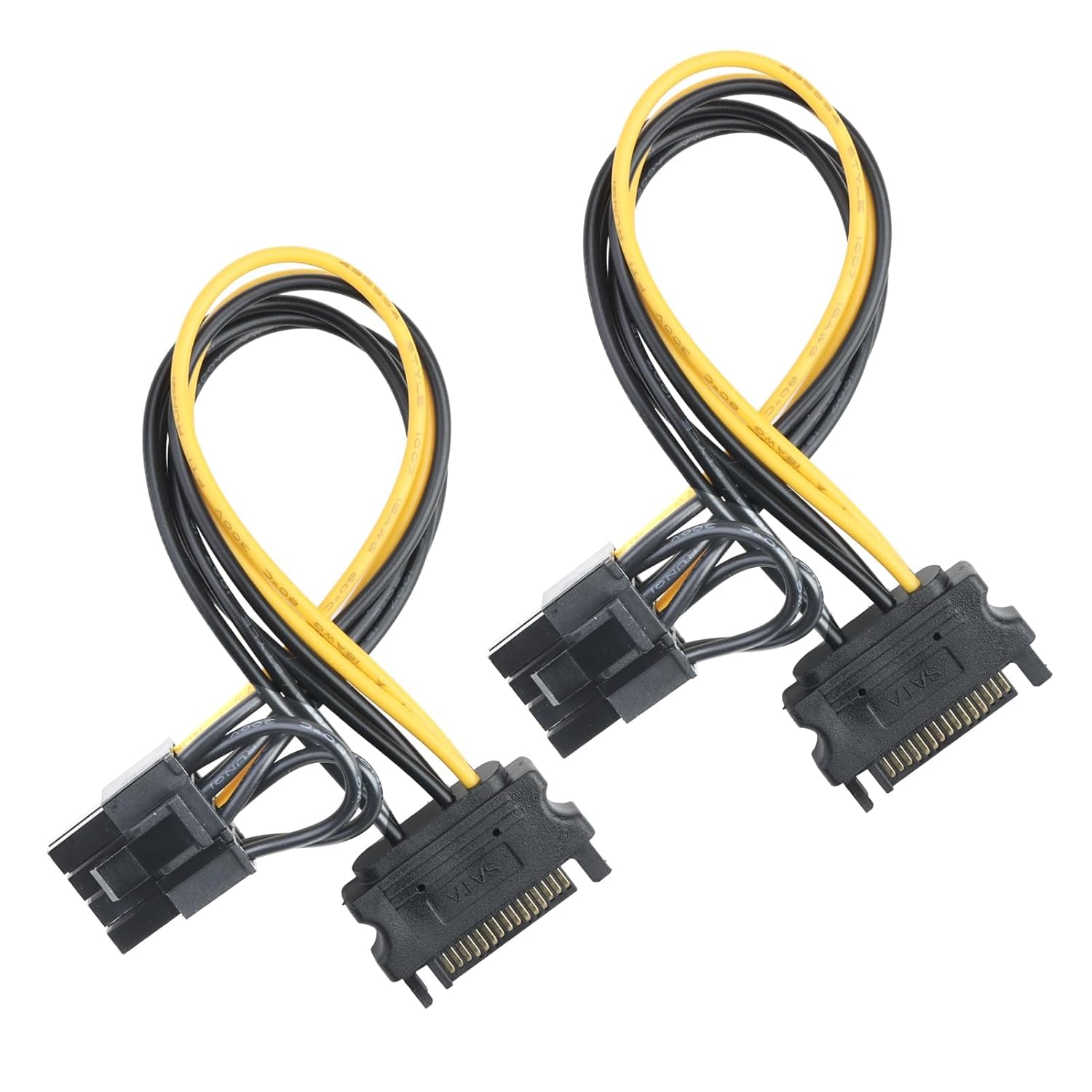 ISOI Sata Power Cable 8 Pin, 2 PCS Pcie 8 Pin Cable Gpu for Graphics ...