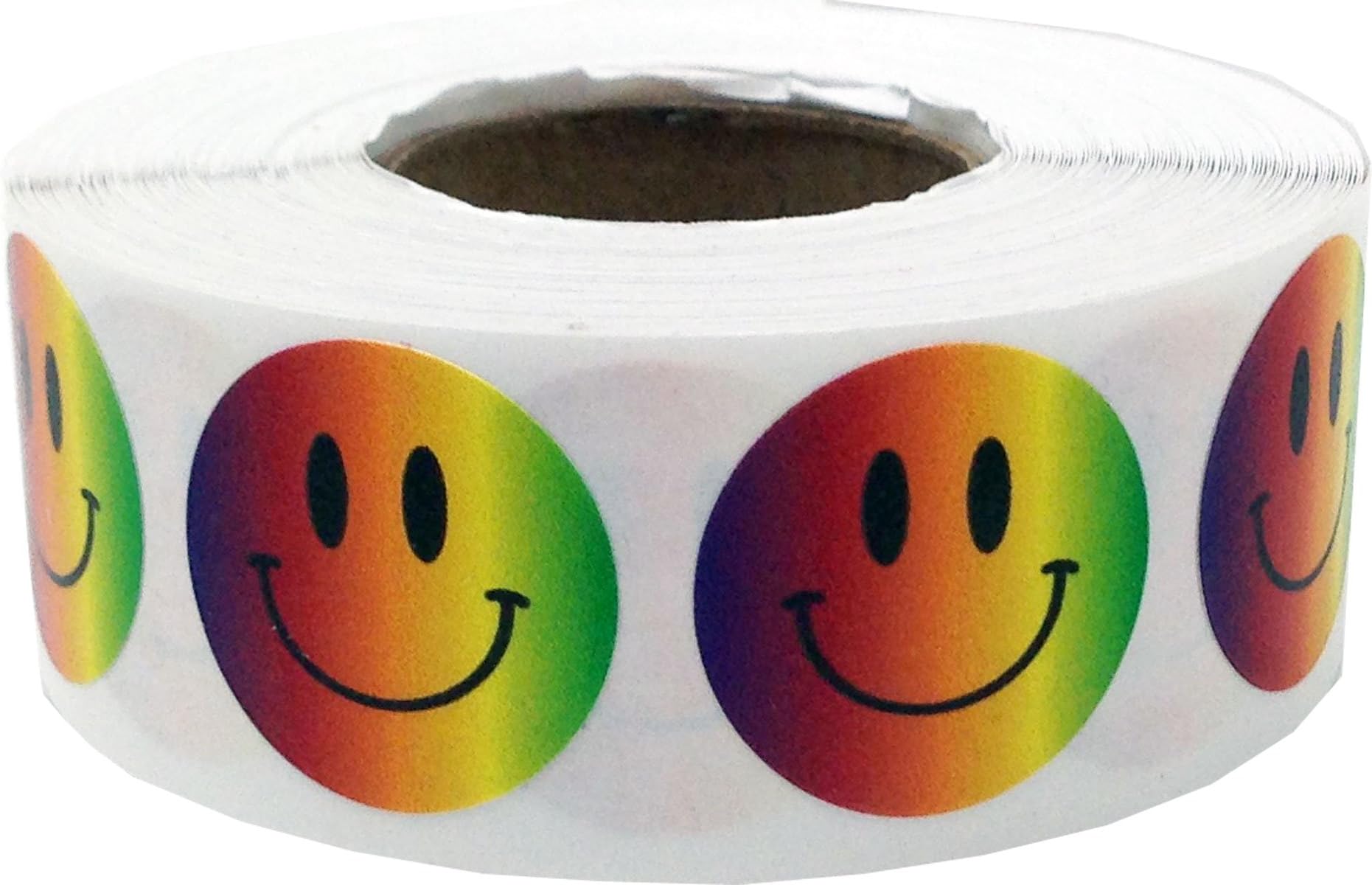 Amazon.com: Happy Face Stickers Metallic Green Happy Face Labels 0.75 ...