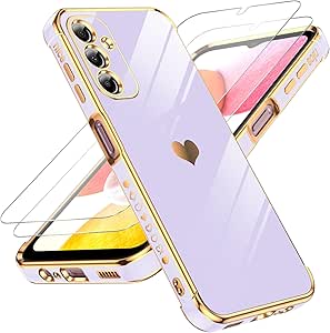 Amazon.com: LeYi for Samsung Galaxy A14 5G Case: with Tempered Glass Screen Protector [2 Pcs ...