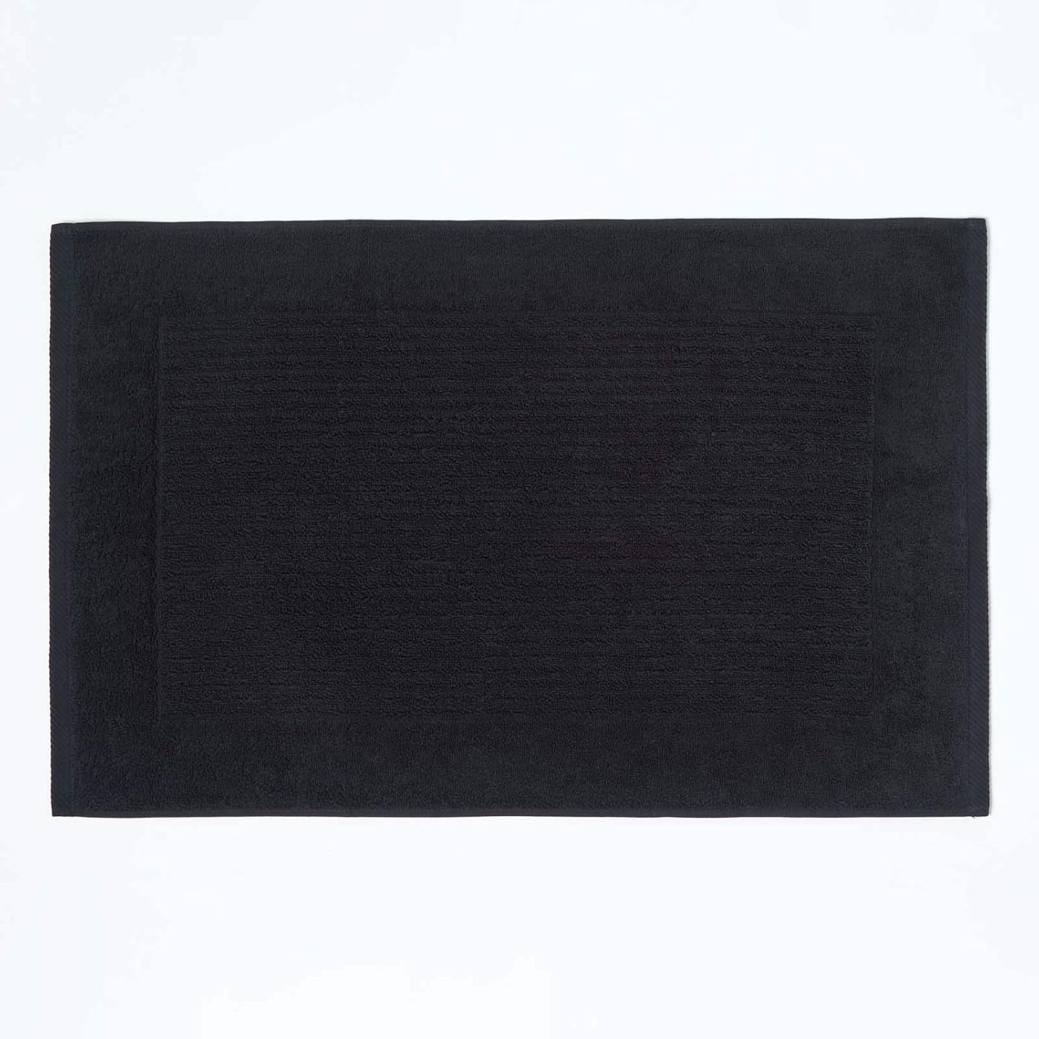 HOMESCAPES Imperial Plain Black Bath Mat 50 x 80 cm – Super Soft ...