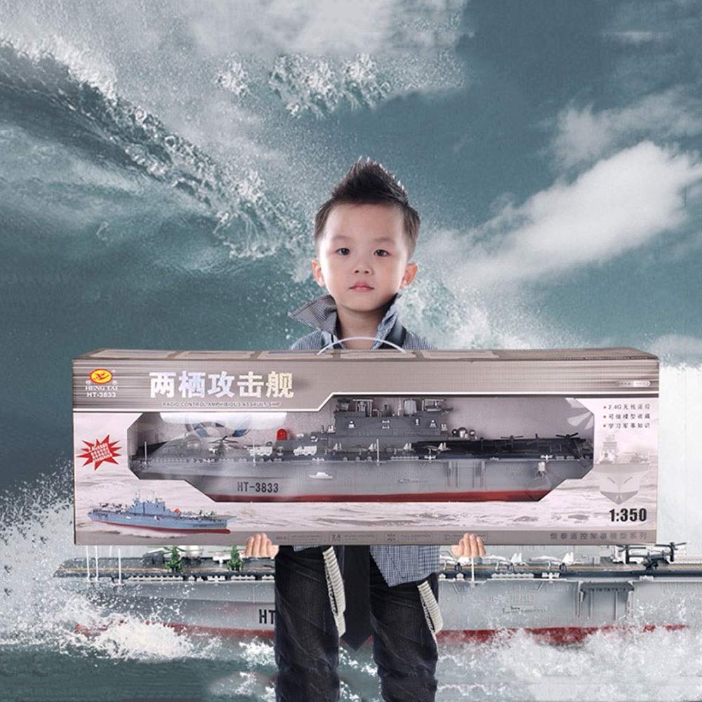 ROIY RC 2.4G Large Remote Control Boat Warship Electric Boat Model ...